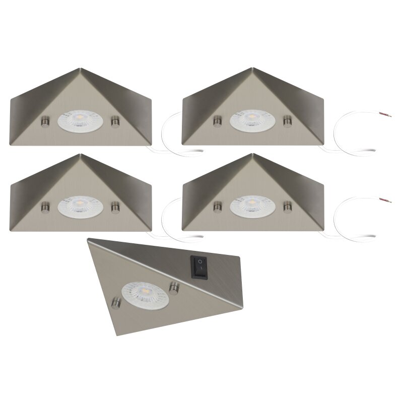 5er Set LED-Unterbauleuchte 4,8 Watt LED Modul 3000K warmweiß, 59,99