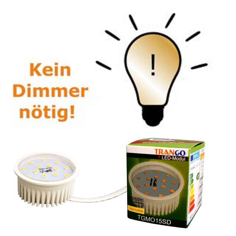 5 Watt LED Modul in 3 Stufen dimmbar nur 30mm Einbautiefe 3000 K, 4,99